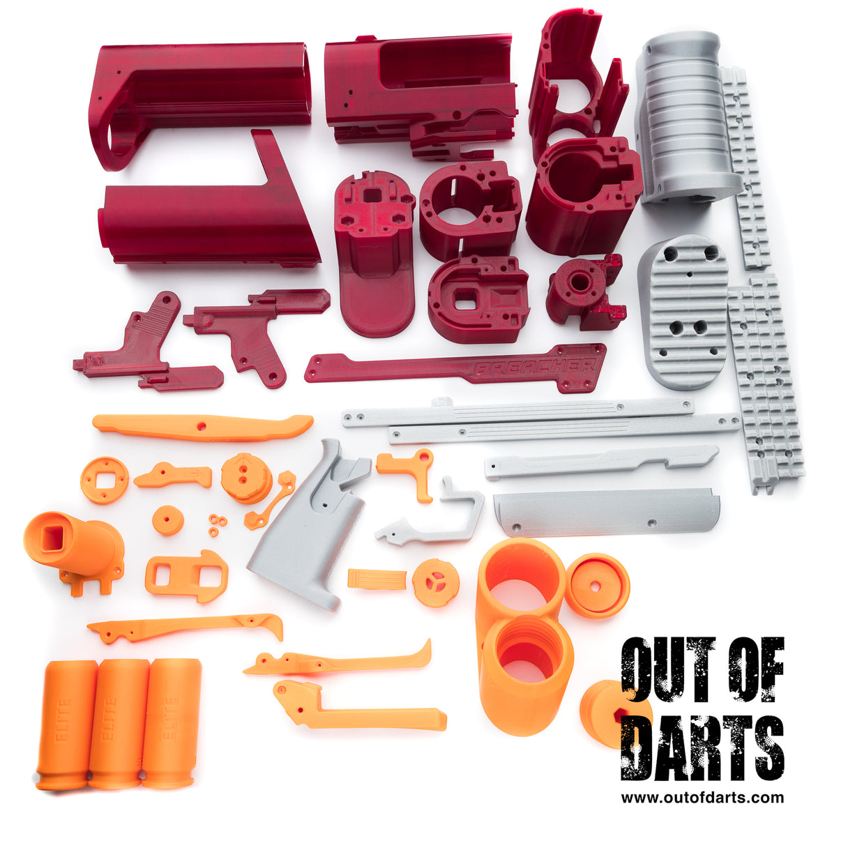 Sillybutts Breacher 3D Parts + Hardware Kit BETA – Out of Darts
